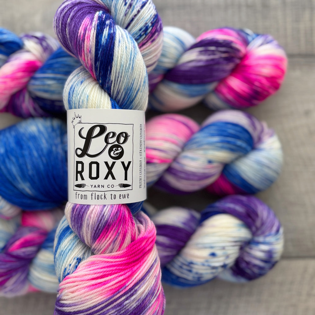 Leo and Roxy | 80/20 sock | Brights collection – baaadrabbitfa