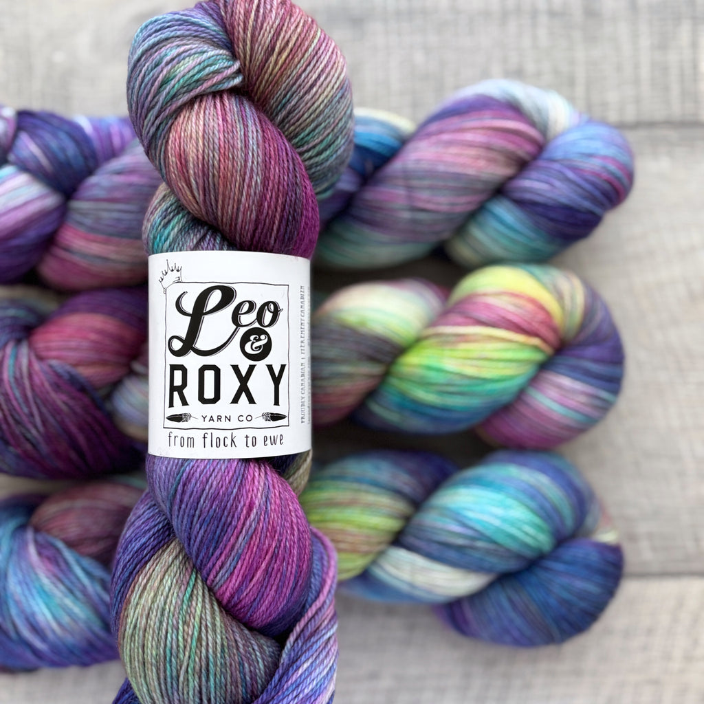 Leo and Roxy | 80/20 sock | Brights collection – baaadrabbitfa